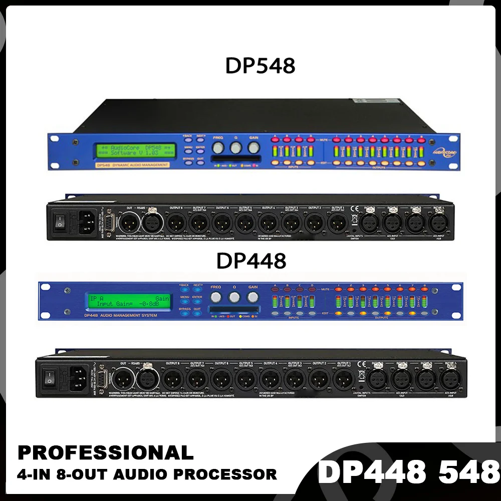 Original XTA DP448 DP548 4 in 8 digital audio processor DSP processor is suitable for audio ...