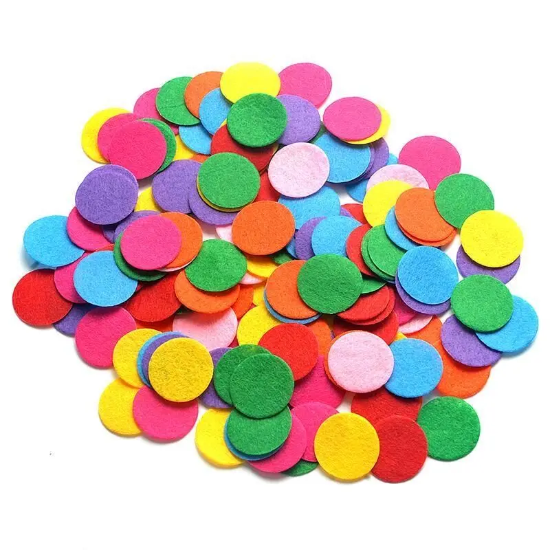 100pcs 2cm 2.5cm 3cm 4cm 5cm Non Woven Circle Pads Felt Fabric Round ...