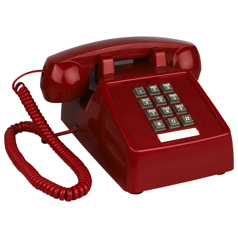 Antique-Phones-Button-Dial-Corded-Landline-Telephone-Vintage-Classic ...