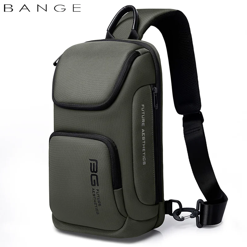 BANGE Bolso cruzado para hombre, bandolera de hombro impermeable, portátil, de viaje corto, para ...