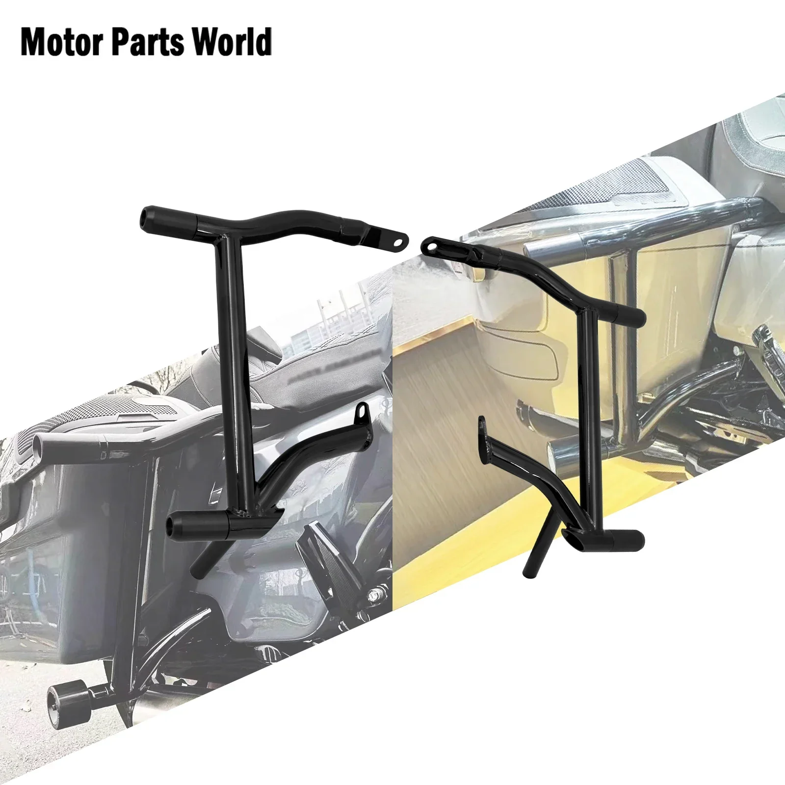 Motorcycle-Saddlebag-Guard-Rails-Crash-Bar-Bracket-For-Harley-Touring ...