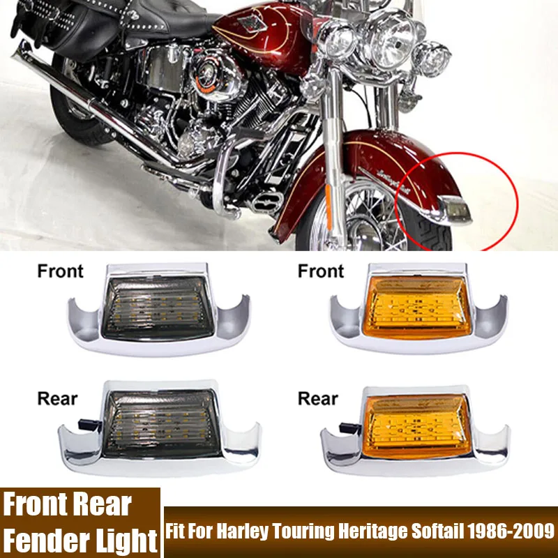 12LEDs-Motorcycle-Front-Rear-Fender-Tip-LED-Light-Fit-For-Harley ...