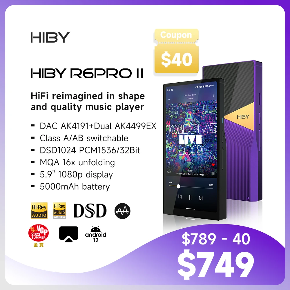 HiBy-R6-Pro-II-R6-Pro-GEN-2-reproductor-de-m-sica-Android-WIFI ...