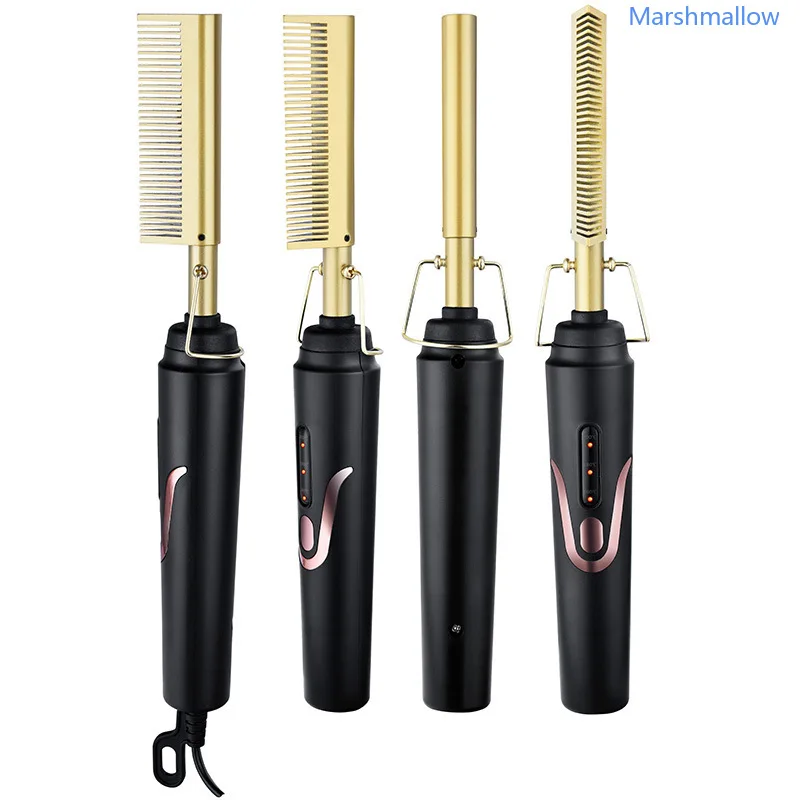 2-in1-Hot-Comb-Hair-Straightener-Electric-Heating-Comb-Fast-Heating ...