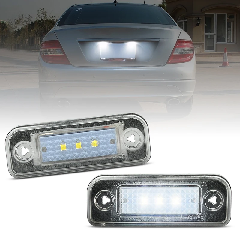 2Pcs-For-Benz-W211-W203-C219-R171-E-C-CLS-SLK-Class-White-LED-Number ...