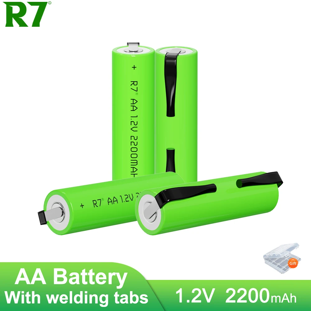 1-2V-2200mAh-AA-Ni-MH-2A-Rechargeable-Battery-With-Welding-Tabs-for ...