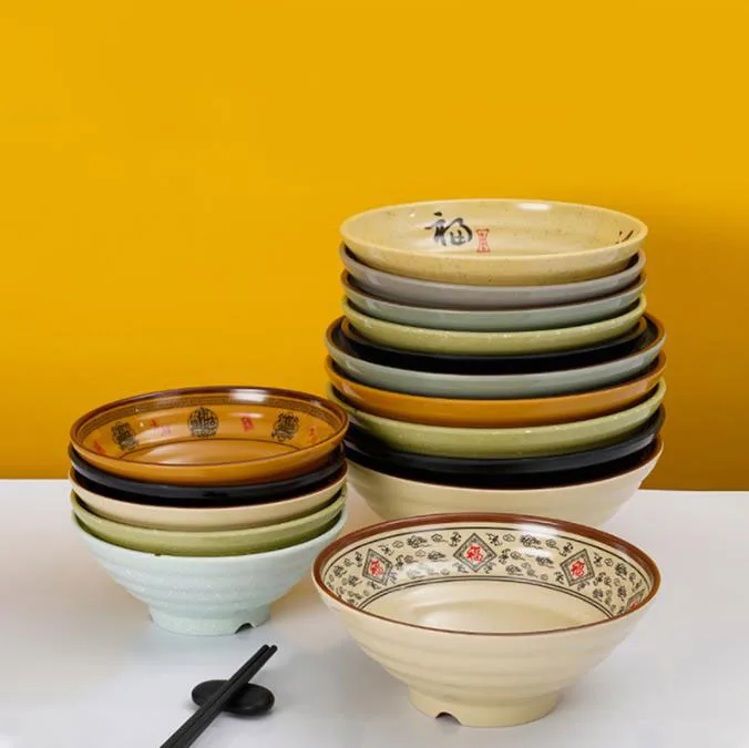 Melamine Noodle Japanese Ramen Spicy Hot Plastic Large Soup Powder ...