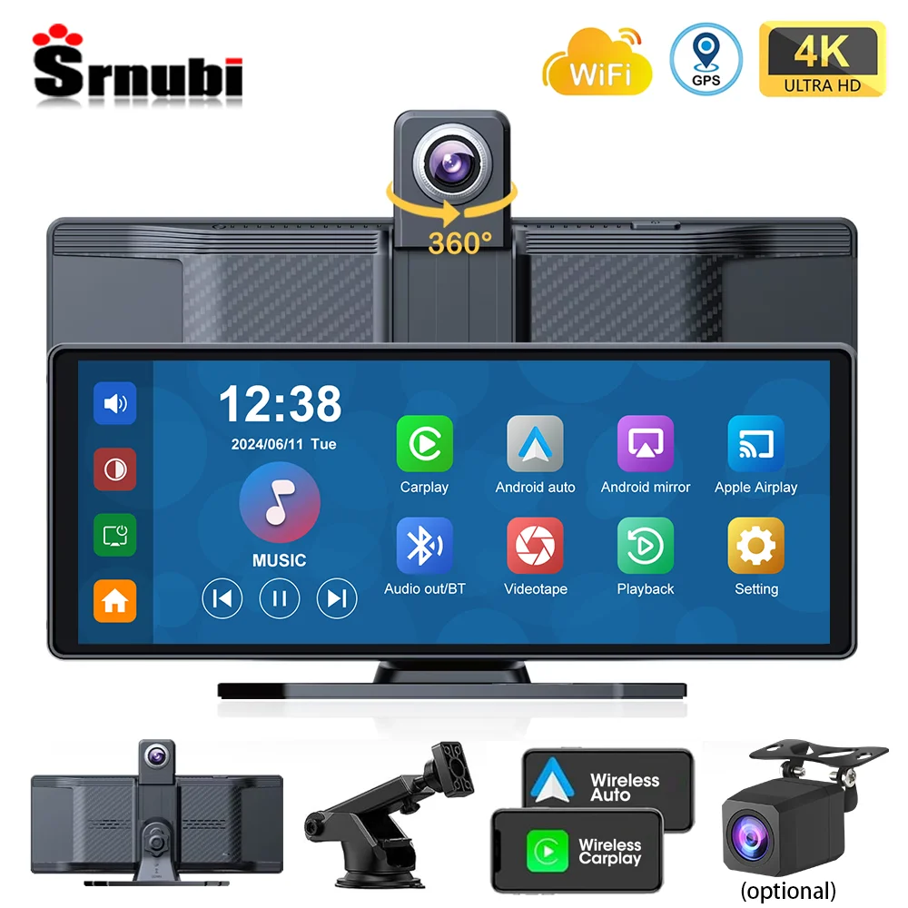 10-26-Car-DVR-Intelligent-Screen-with-4K-360-Rotation-Dash-Cam-Wireless ...