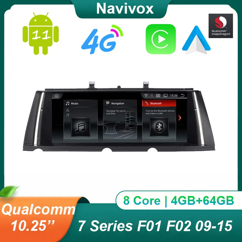 Qualcomm reproductor Multimedia con GPS para coche, Radio con pantalla de 10,25 pulgadas ...