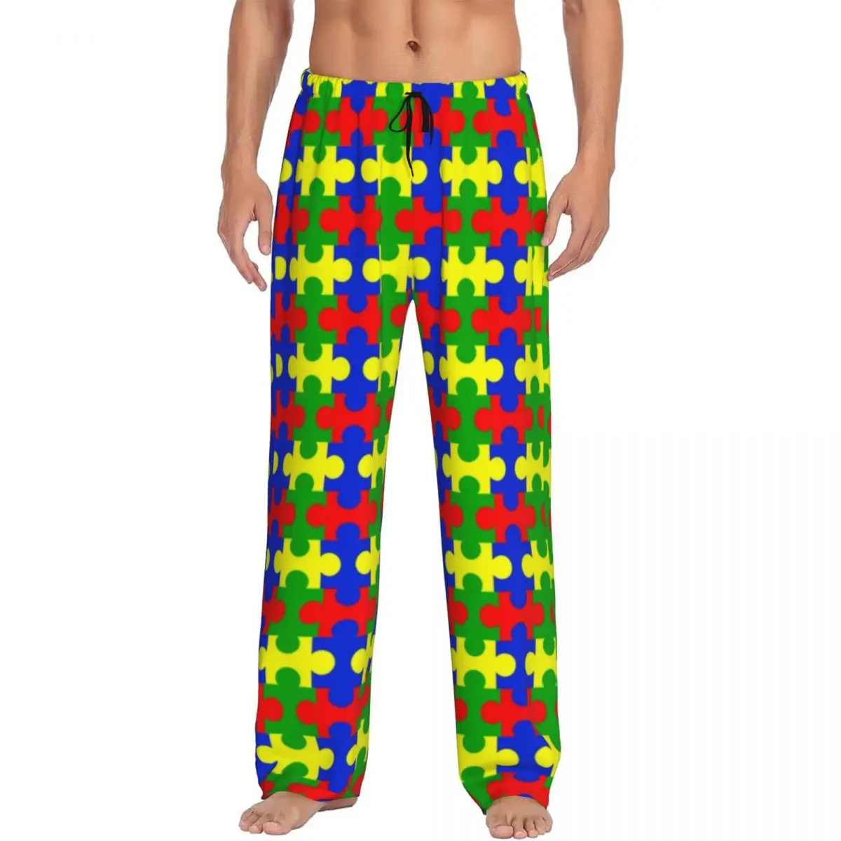 Custom-Print-Men-s-Colorful-Jigsaw-Puzzles-Autism-Awareness-Pajama ...
