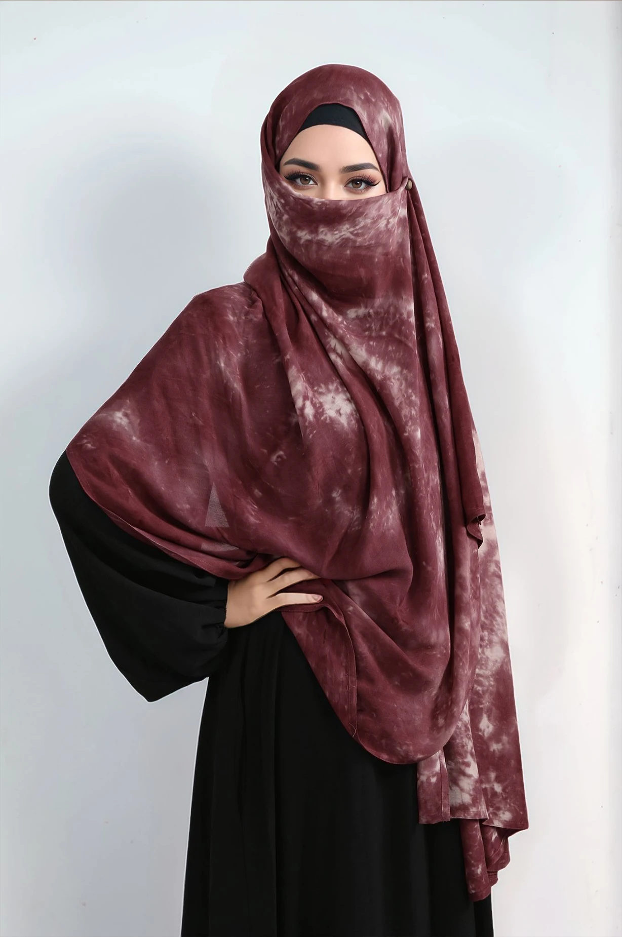 Tie-dye Rayon Cotton Hijab Scarf Woman Muslim Hijabs Shawls Ladies ...