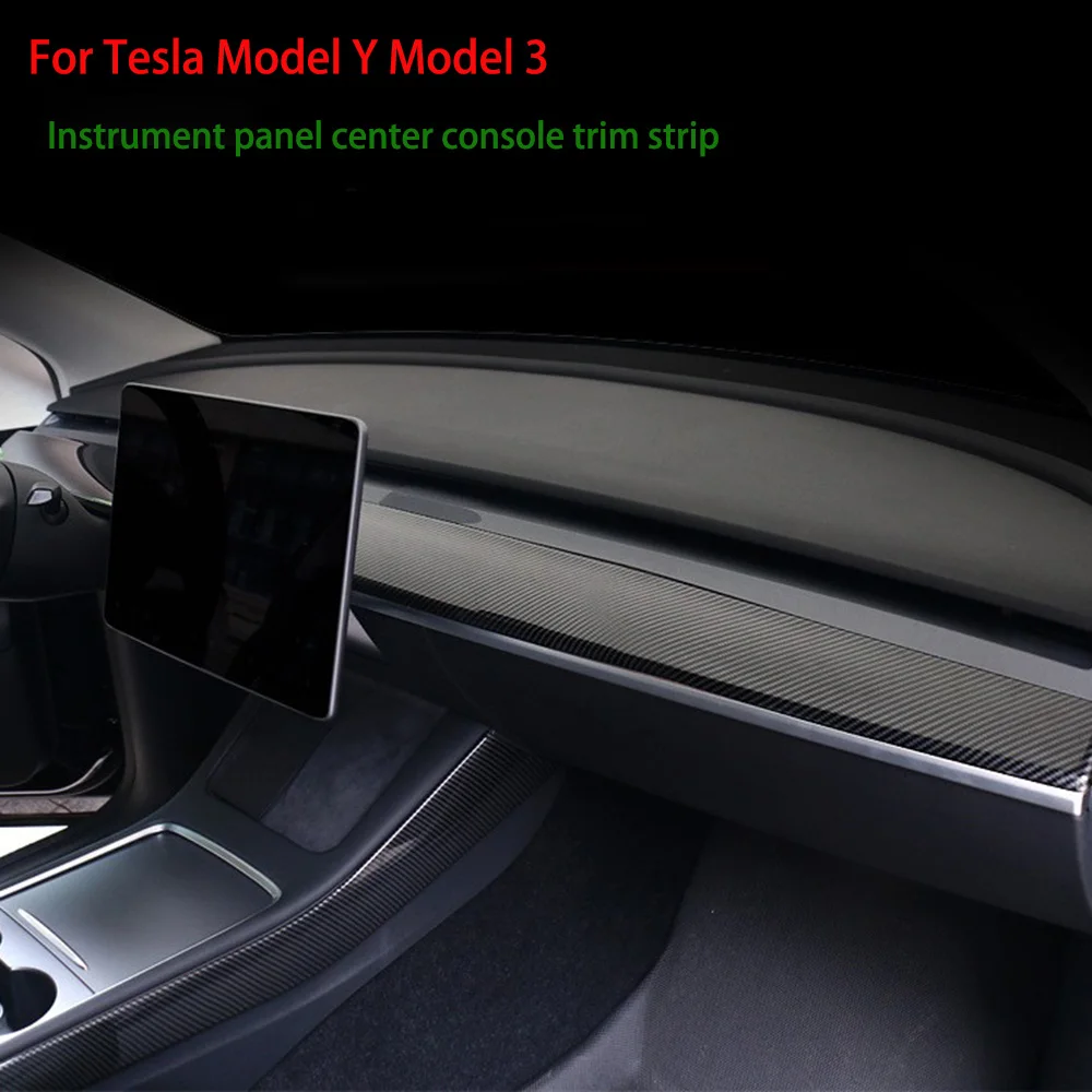 For-Tesla-Model-Y-Model-3-Dashboard-Central-Control-Panel-Trim-Strip ...
