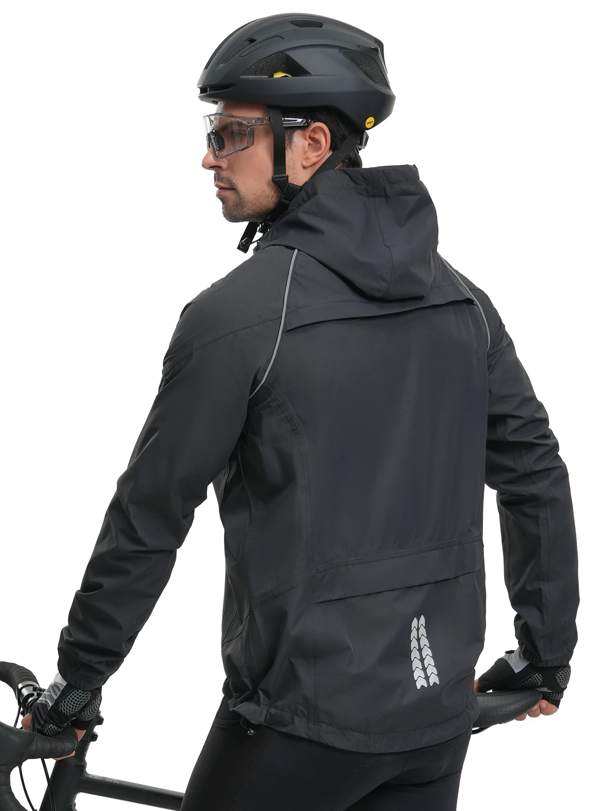 BERGRISAR 防水ランニングサイクリングジャケット男性用通気性バイクレインジャケット自転車コート服ウインドブレーカー ...