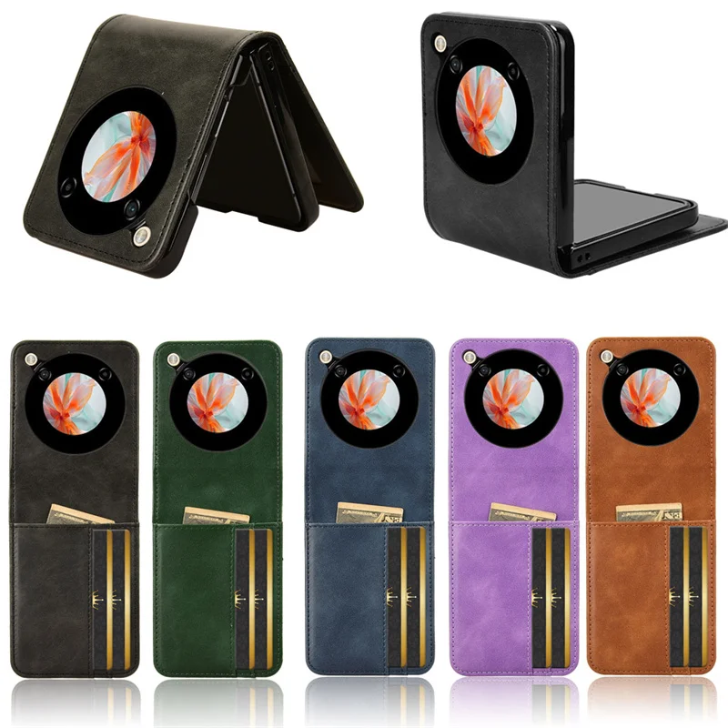 For-ZTE-Libero-Flip-Portable-luxury-leather-multi-card-slot-flip-wallet ...