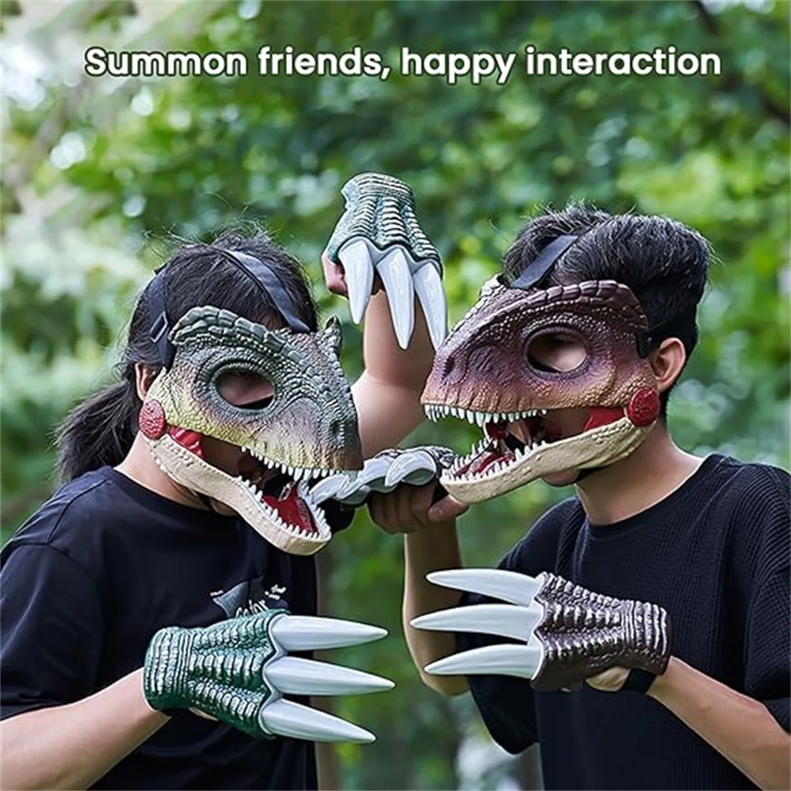 Dino-Mask-Moving-Jaw-Hard-Plastic-Dinosaur-Mask-With-Dinosaur-Scream ...