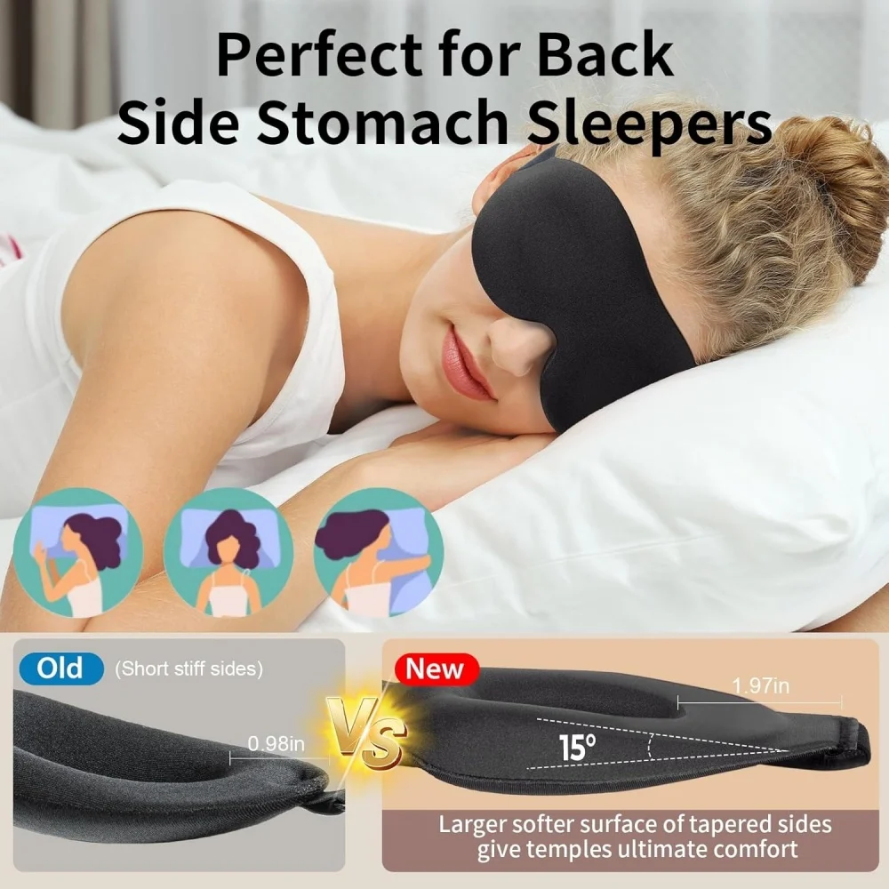 3D Sleeping Mask Eyepatch Blindfold Face Shade Eyeshade Eyes Patchs ...