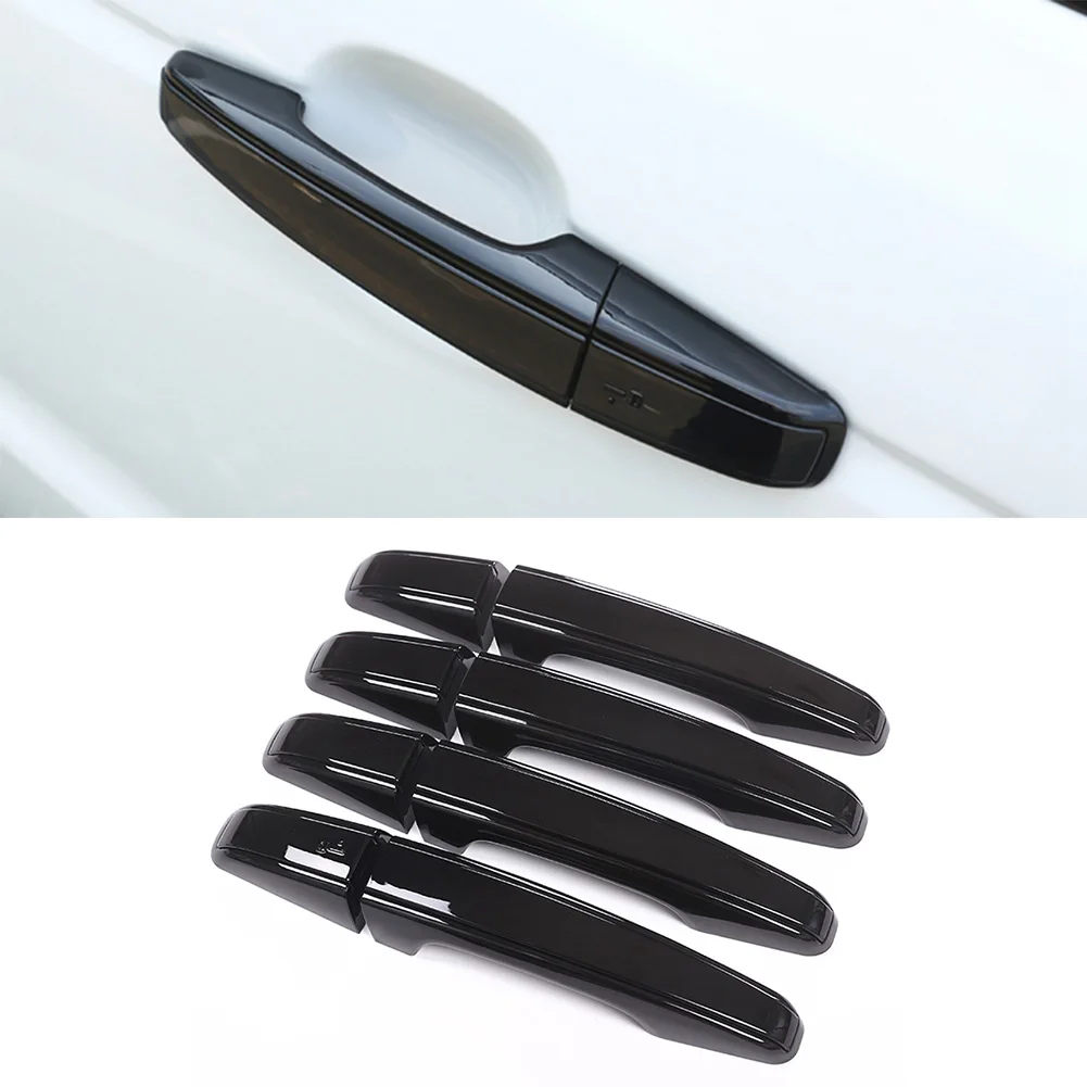 8Pcs-Black-Car-Door-Handle-Cover-Trim-Replacement-Fit-For-Land-Rover ...