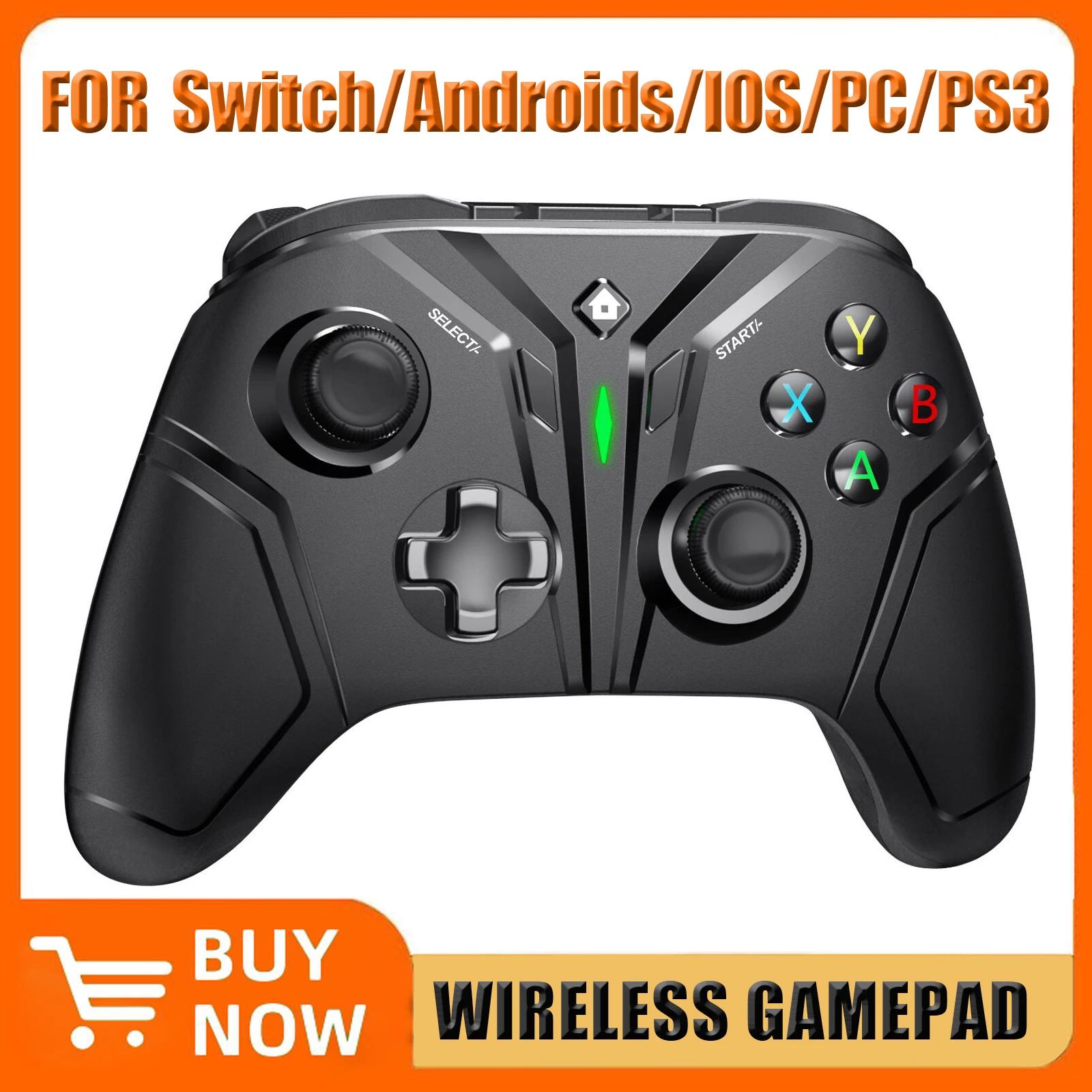 Wireless Gamepads For Switch Built-In 6-axis Gyro Sensor Controller For PC/IOS/PS3/Android/Steam ...