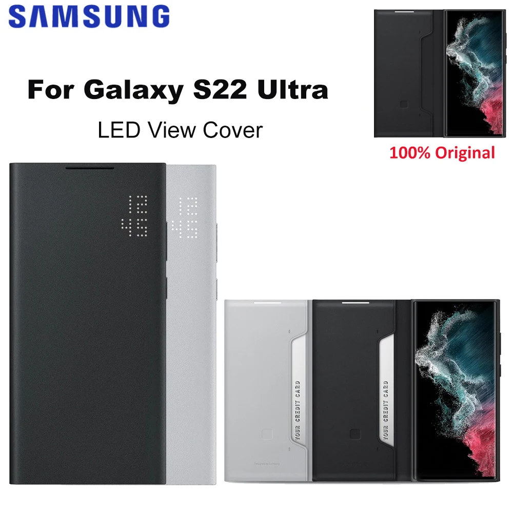 Original-para-Samsung-Galaxy-S22-Ultra-LED-vista-Smartphone-cubierta ...