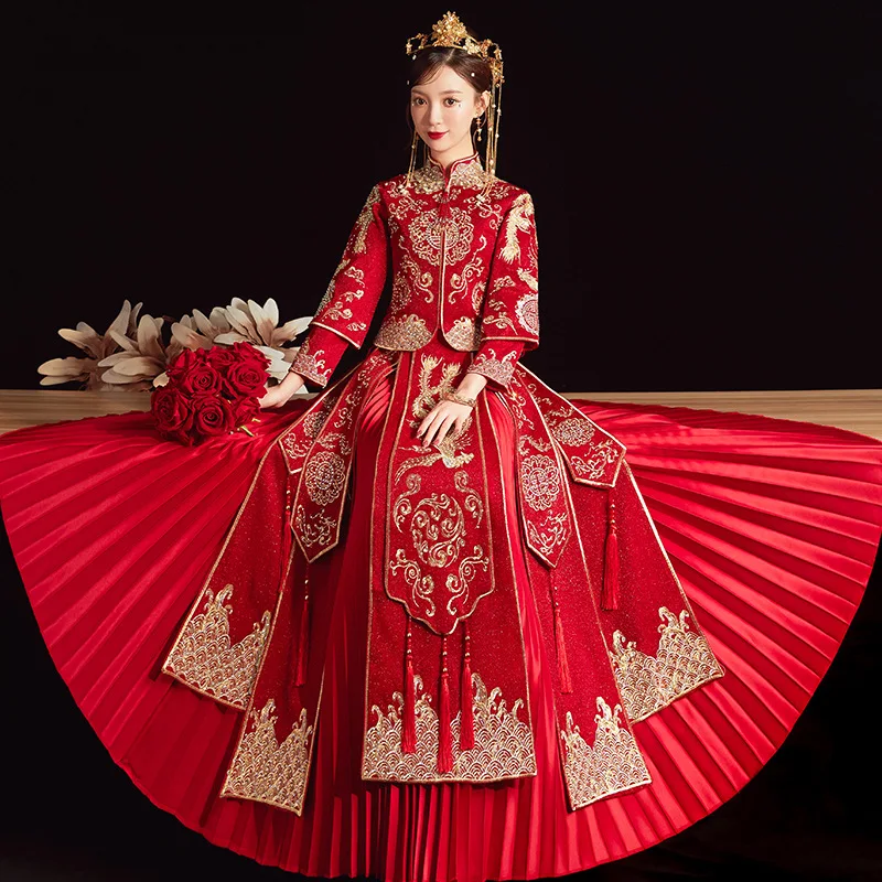Yourqipao Summer Traditional Chinese Wedding Dresses Women Ancient ...