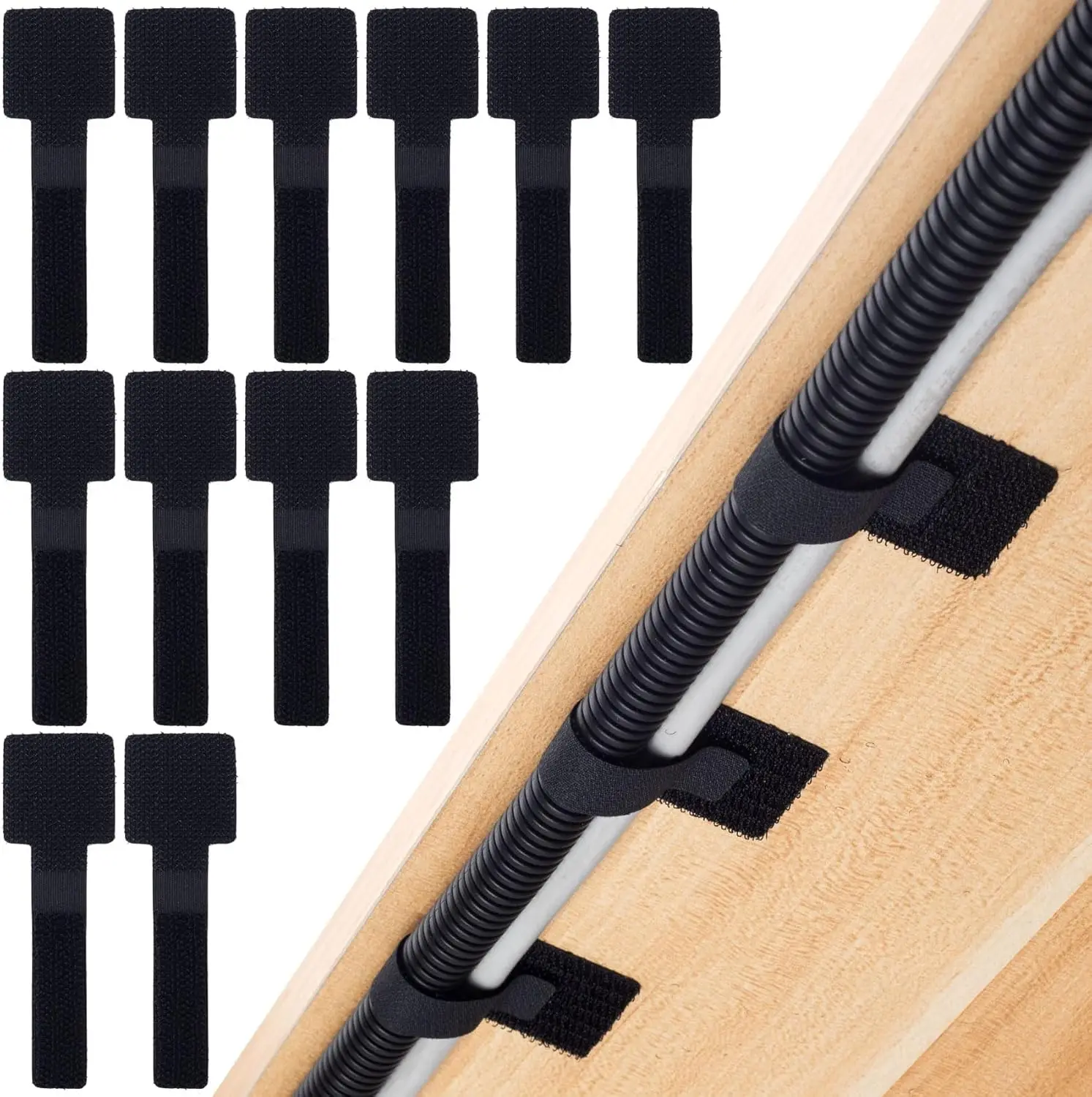 New Reusable Cable Ties Velcro Ties Self-Adhesive Power Cord Cable ...