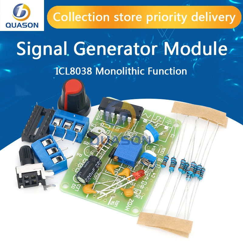 Icl8038 Monolithic Function Signal Generator Module Diy Kit Sine Square ...