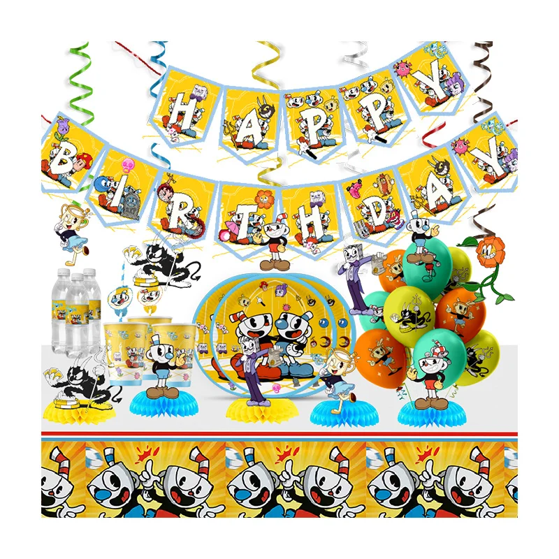 The Game Cuphead Funny surprise Birthday Decoration Party Supplies ...