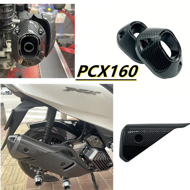For Honda PCXPCX 160 2021 - 2022 PCX160 Motorcycle Parts Exhaust Pipe Cover Decorator Exhaust ...