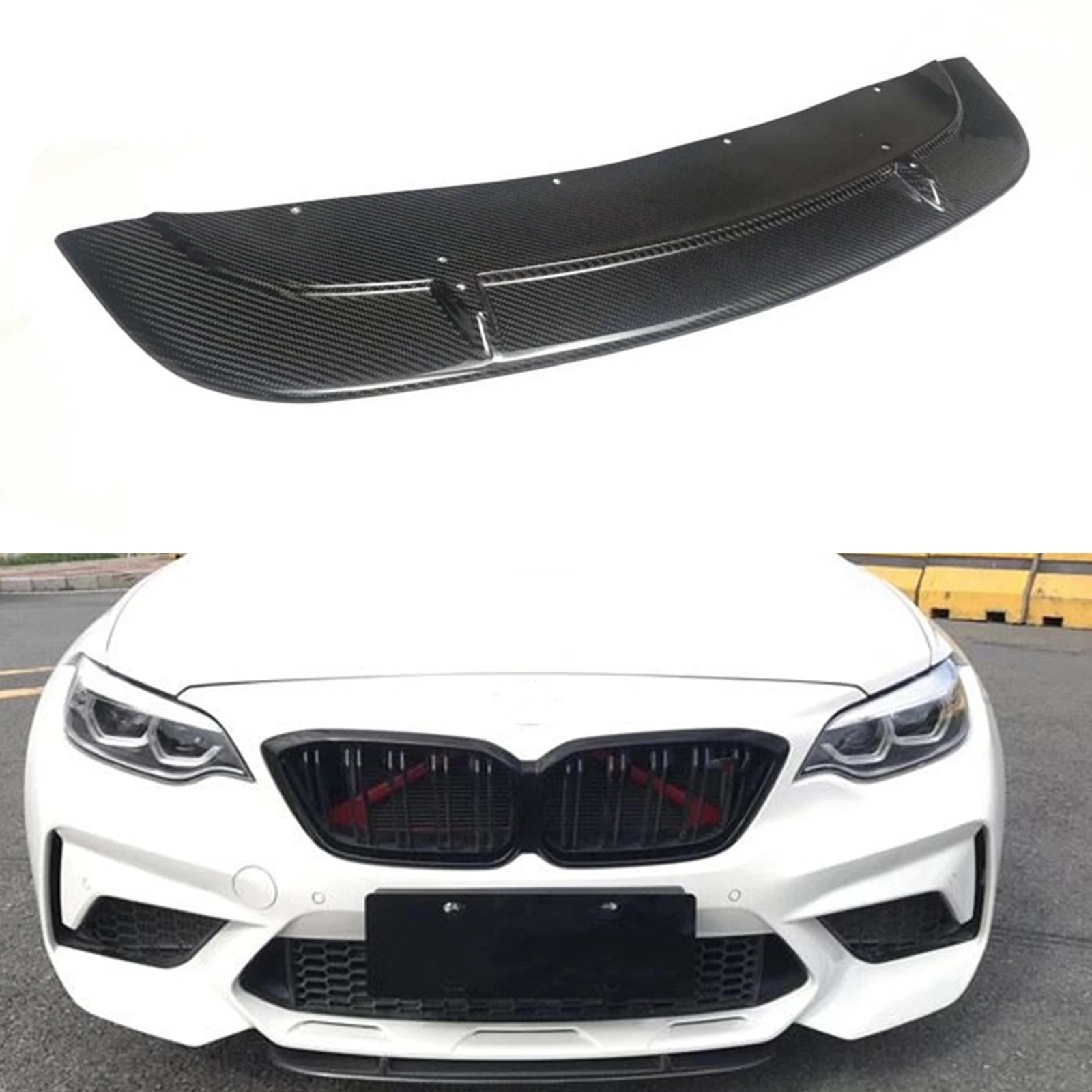 Front Bumper Spoiler Lip For BMW 2 Series F87 M2 ST 2016 2018 Carbon ...