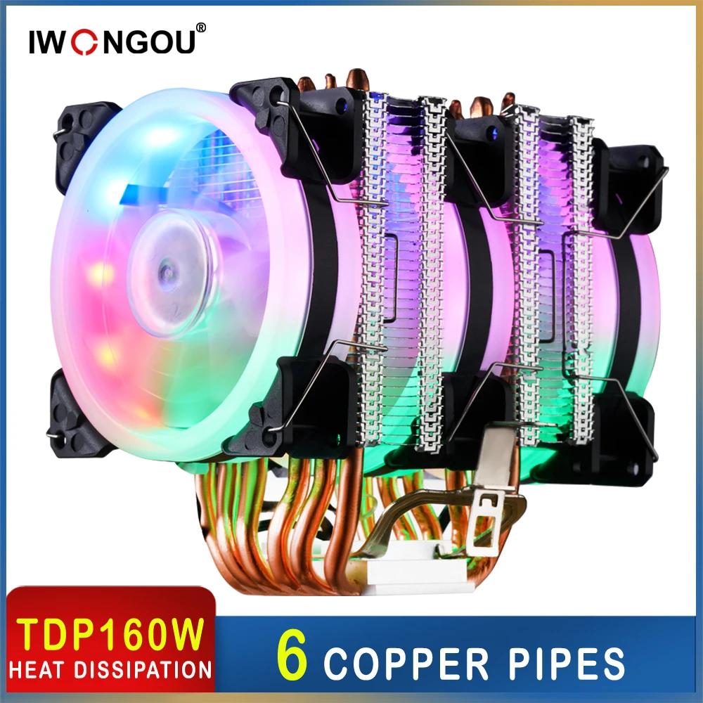 CPU-Cooling-Master-Computer-Radiator-6-Heatpipes-PWM-3Pin-4Pin ...