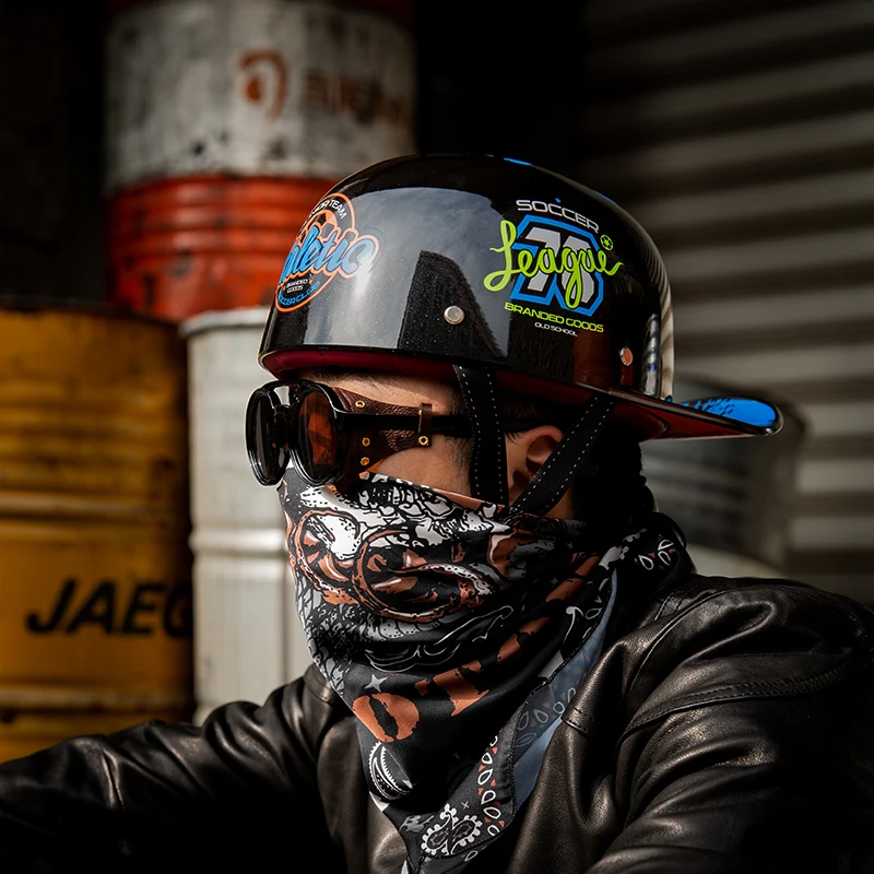 Motorcycle retro helmet half helmet men and women summer steel helmet ...