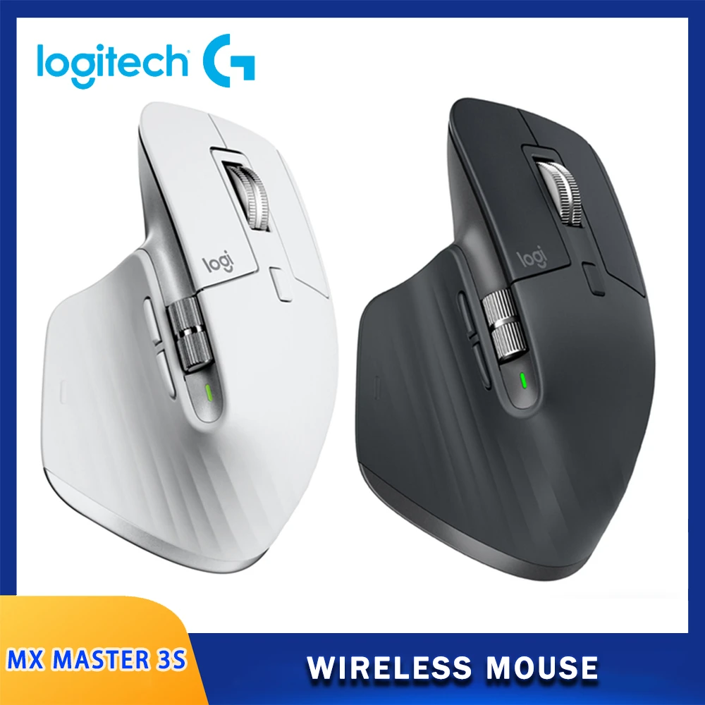 LOGITECH MXマスターコンピュータマウス3s/mx master 3,ワイヤレス,Bluetooth,8000dpi,2.4g,自動,スクロールホイール,人間工学に基づいたダスト ...