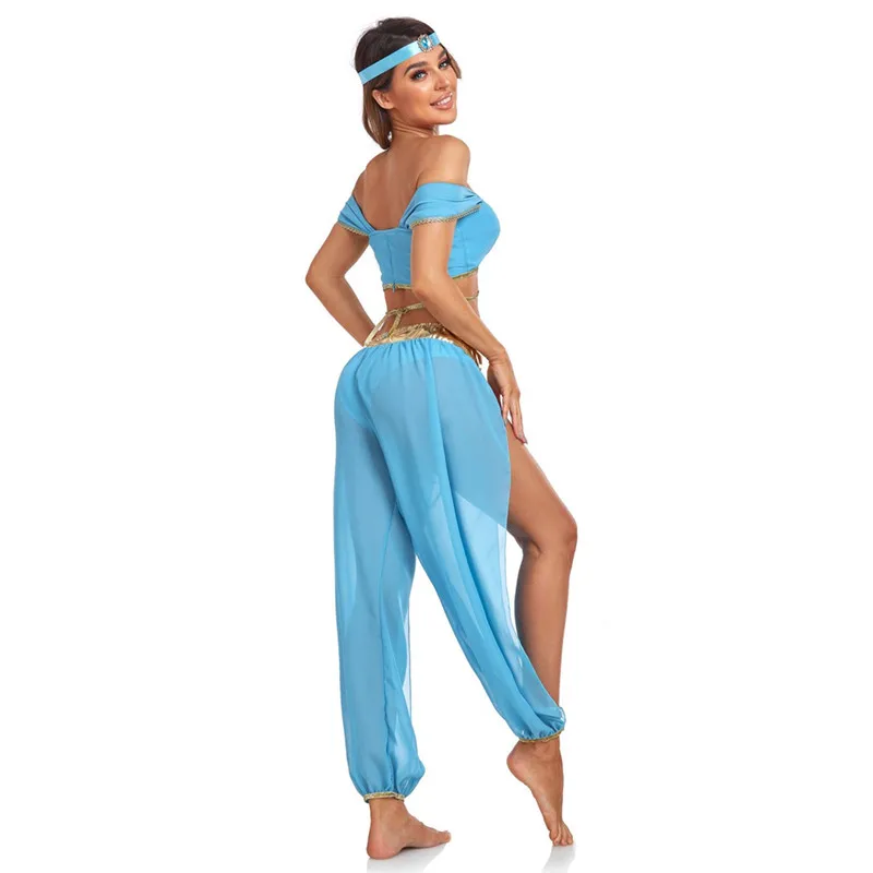 Aladdin Genie Belly Dancer Cosplay Dress Arabian Theme Aladdin Princess ...