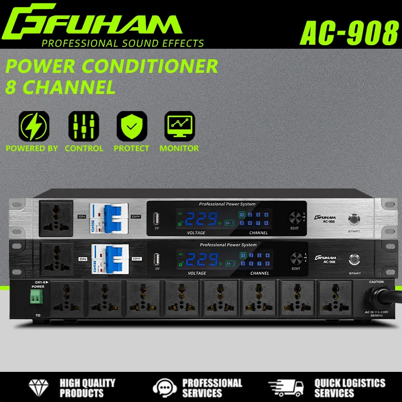 FUHAM Power Regulator 8+1 Independent Switch Rack Power Audio Power ...