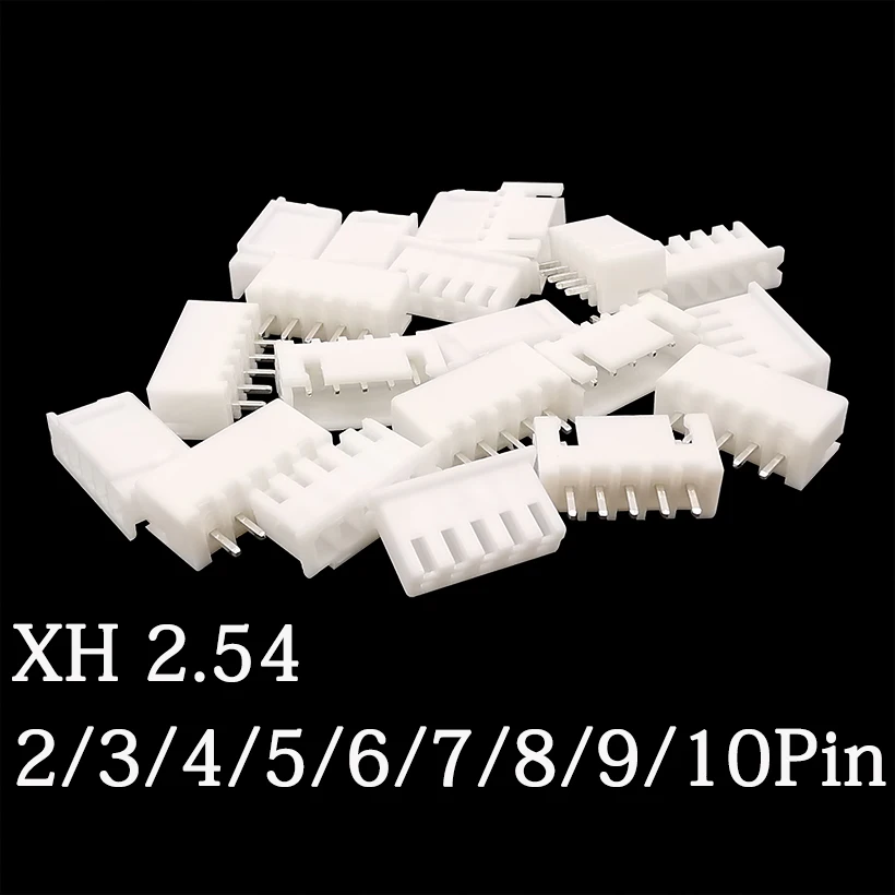 100Pairs(200Pcs) JST XH 2.54mm 2/3/4/5/6/7/8/9/10 Pin Male Plug + Female Socket Housing JST Wire ...