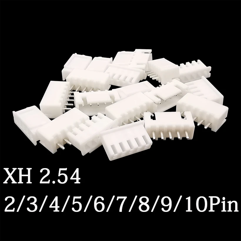 100pairs(200pcs) Jst Xh 2.54mm 2/3/4/5/6/7/8/9/10 Pin Male Plug + Female Socket Housing Jst Wire ...