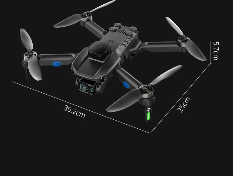 2023 New Genai H9 Obstacle Avoidance 360°Drone Dual HD Camera ...