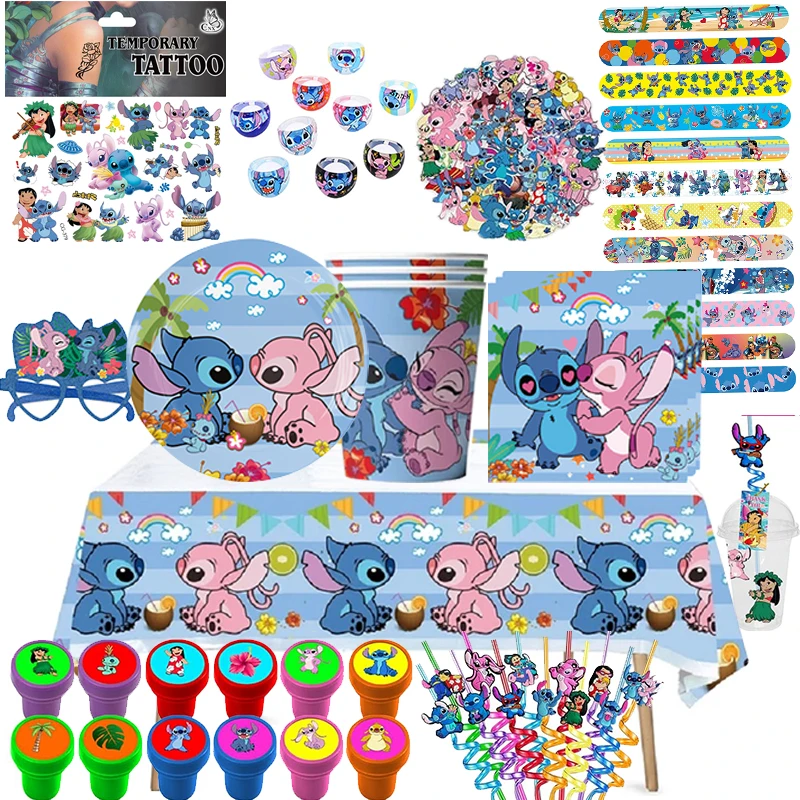 Blue-Lilo-Stitch-Party-Decoration-Stitch-Disposable-Tableware-Set ...
