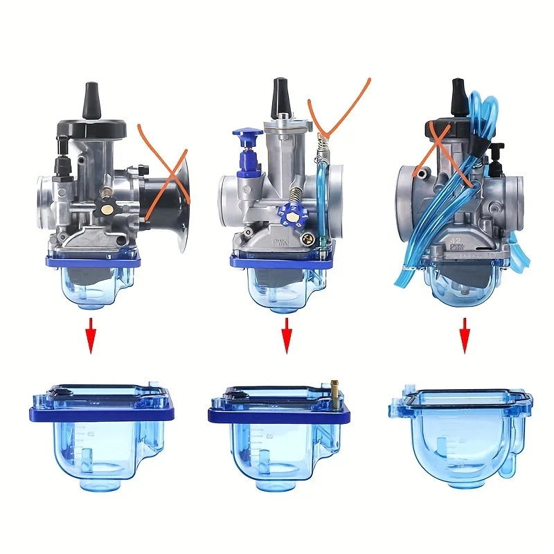 Motorcycle Carburetor Bottom Transparent Float Bowl Lower Cover Bowl ...