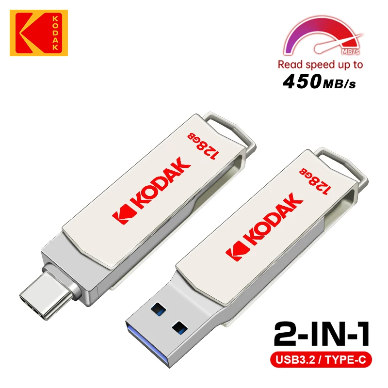 KODAK-Metal-Portable-SSD-Type-C-OTG-PSSD-USB3-2-Pendrive-128GB-256GB ...