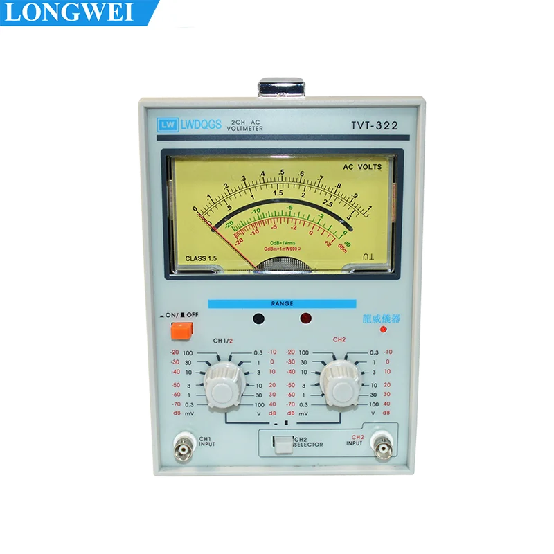 Longwei TVT-322 High-Precision AC Double Needle Millivoltmeter Dual ...