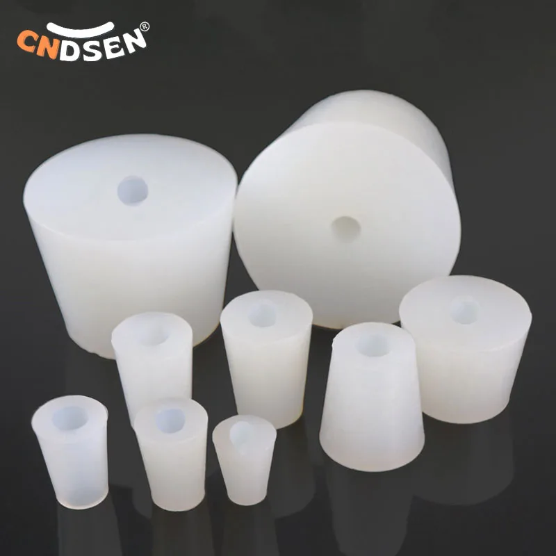 Silicone-Stoppers-With-Hole-Conical-Rubber-Plugs-Test-Tube-Stoppers-For ...