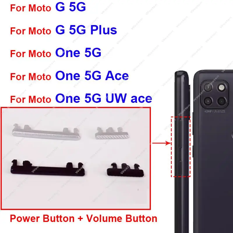 On OFF Power Volume Button For Motorola MOTO G 5G Plus One 5G UW Ace G ...