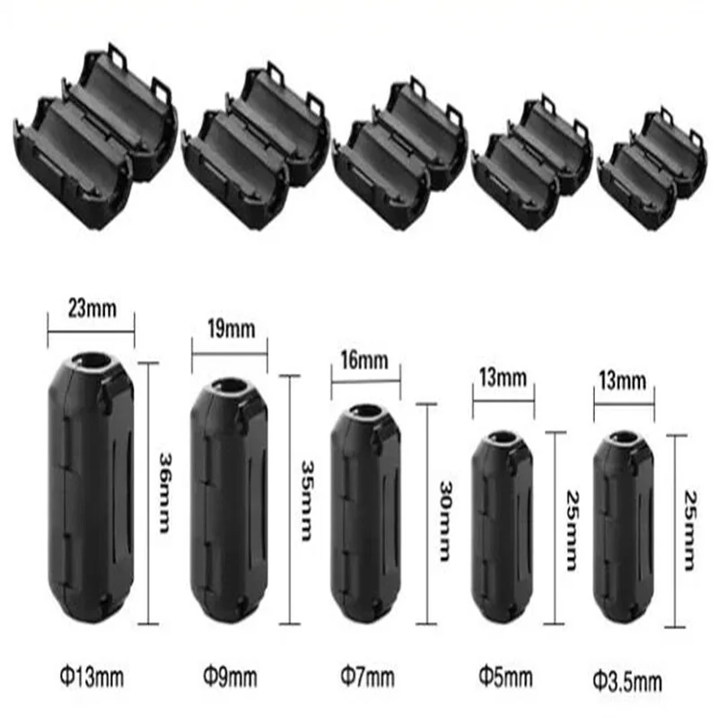 Ferrite Core Cord Ring Choke Bead RFI EMI Noise Suppressor Filter for ...