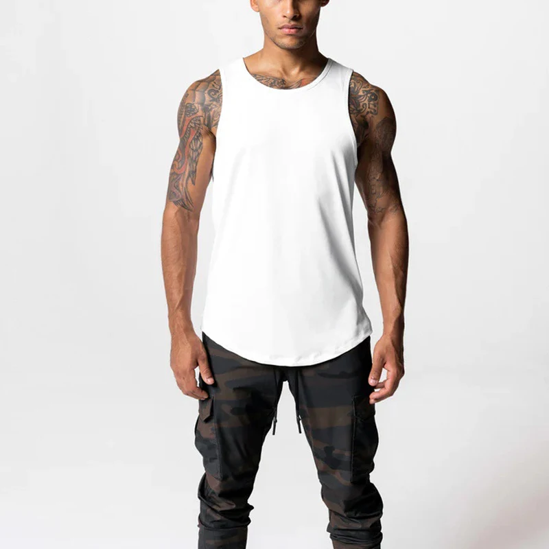 Sleeveless-Fitness-Clothing-Sportwear-Plain-Men-Tank-Top-Singlet-Gym ...