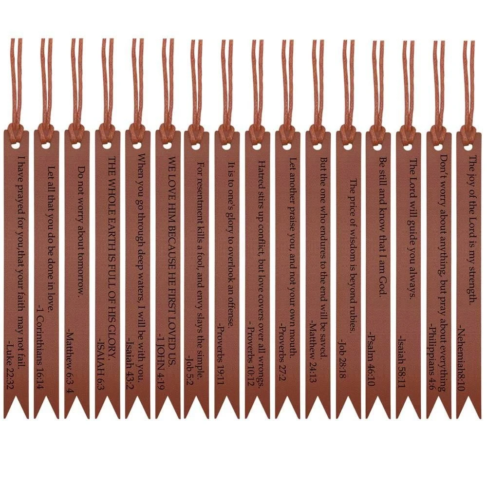 Leather For Men Women Church Gifts Inspirational Religious Bookmarks ...