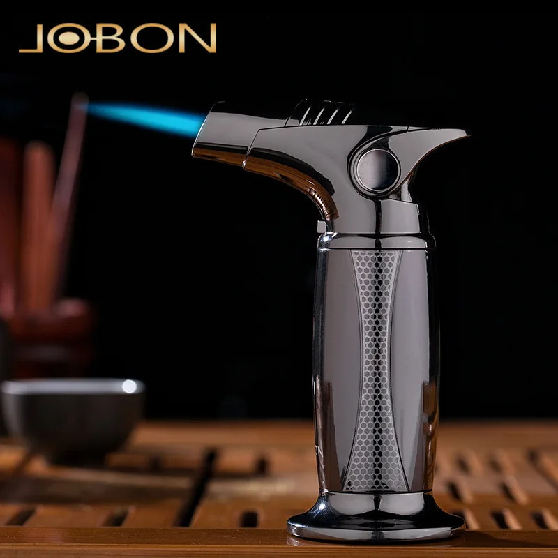 JOBON Windproof Butane Gas Lighter Metal Turbo Flame Torch Jet Airbrush ...