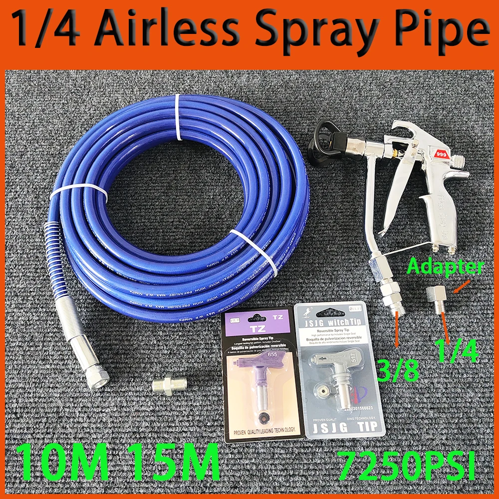 Putty-Airless-Paint-Spray-Hose-Kit-Spray-Gun-1-4-BSP-High-Pressure ...