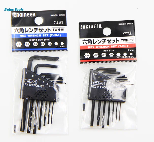 ENGINEER TWH-01/02 Hex Key Wrench Set - Durable Mini Allen Wrenches for ...