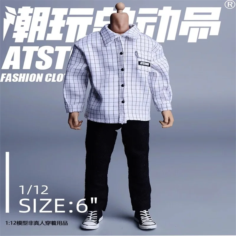 1-12-Trendy-Soldier-Clothing-Programmer-Plaid-Shirt-Model-Toy-Fit-6 ...